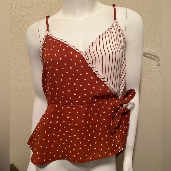 Paper Crane | Tops | 35 Paper Crane Polka Dot Stripe Tank Top | Poshmark